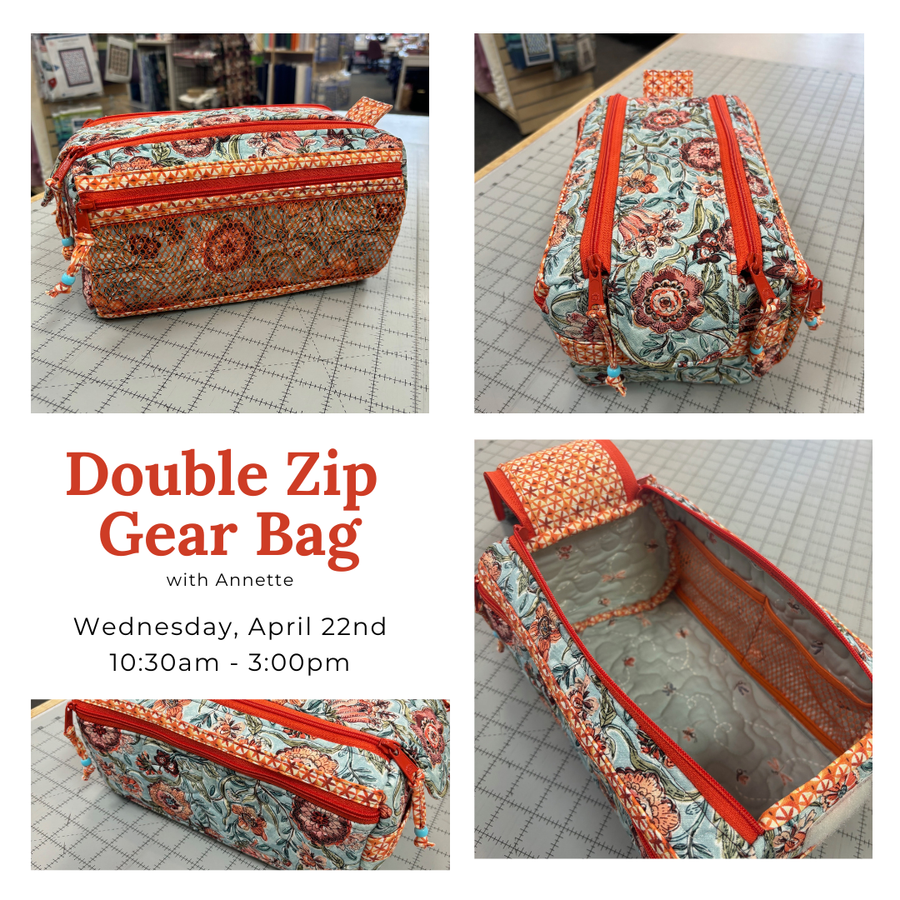 Double Zip Gear Bag – Decorative Stitch MI